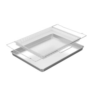 air fry basket air fry tray replacement part and oven rack for chicken, french fries, onion rings (not fit lg stove)