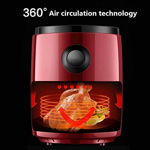 Air Fryer French Fries Machine Multifunction No Fuel Household Fries Machine Liquid Crystal Touch Electric Fryer (Color : Rosso) Commemoration Day (Svart)