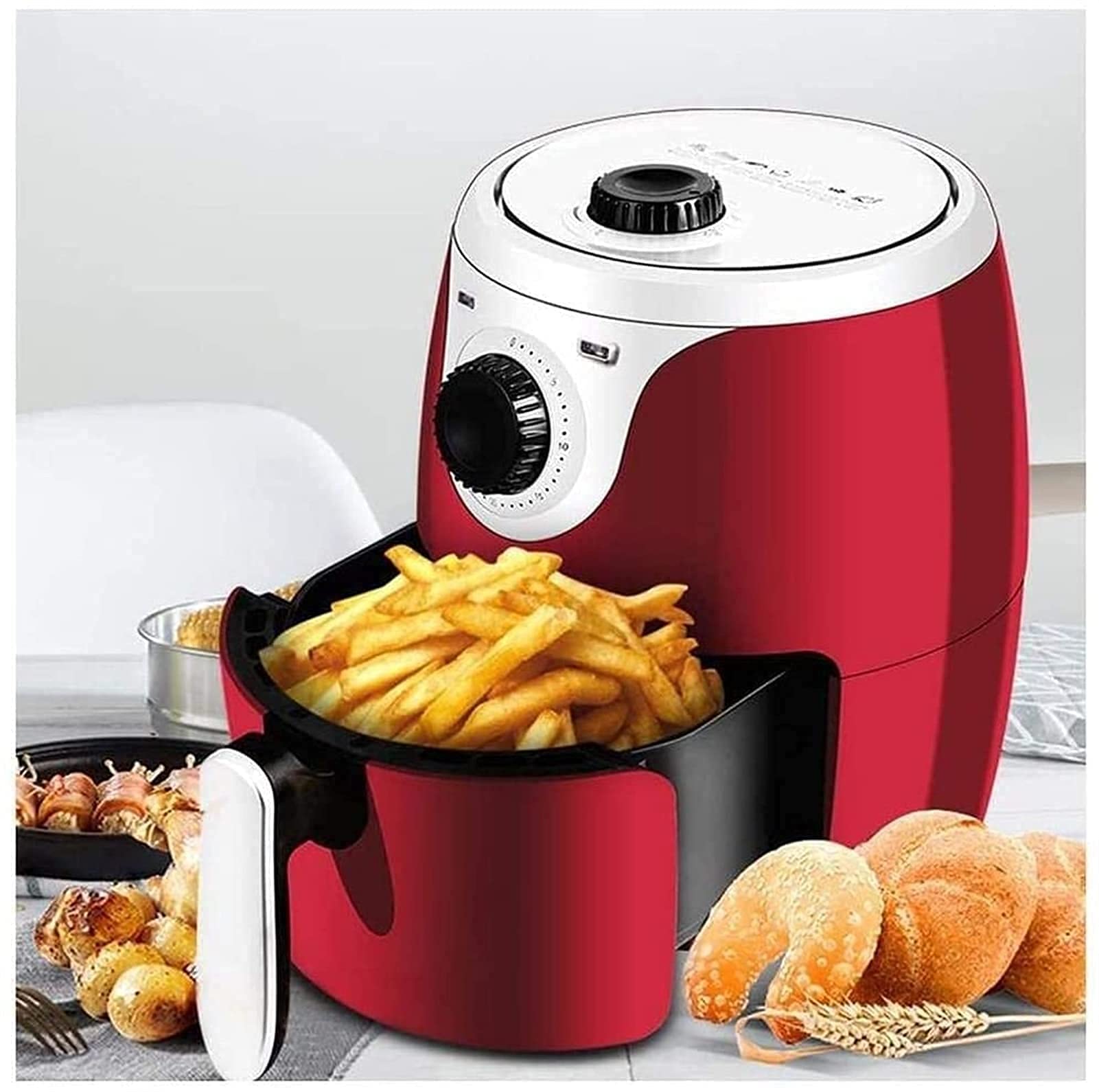 Air Fryer for Home Use 3.5L Electric Air Fryer Mechanical Style Oven Pot Cooker Oil Free French Fries Makinghine Household Kitchen Air Fryer Every Family