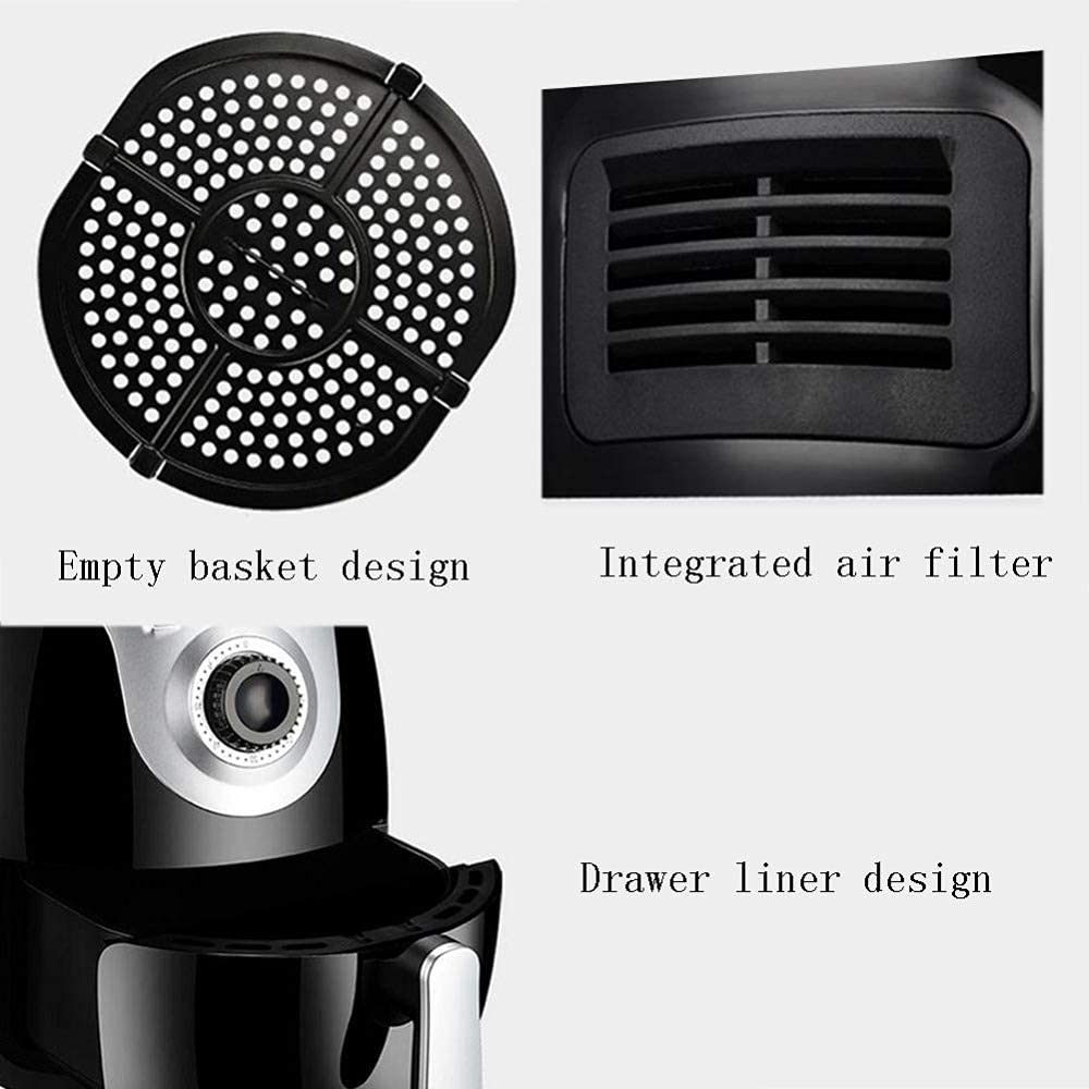 ELEdvb Electric Fryer Intelligent Full Automatic French Fries Machine,Tiered Electric Digital air Fryer Cooker, Watts with Full Color,size 310 * 310 * 345mm