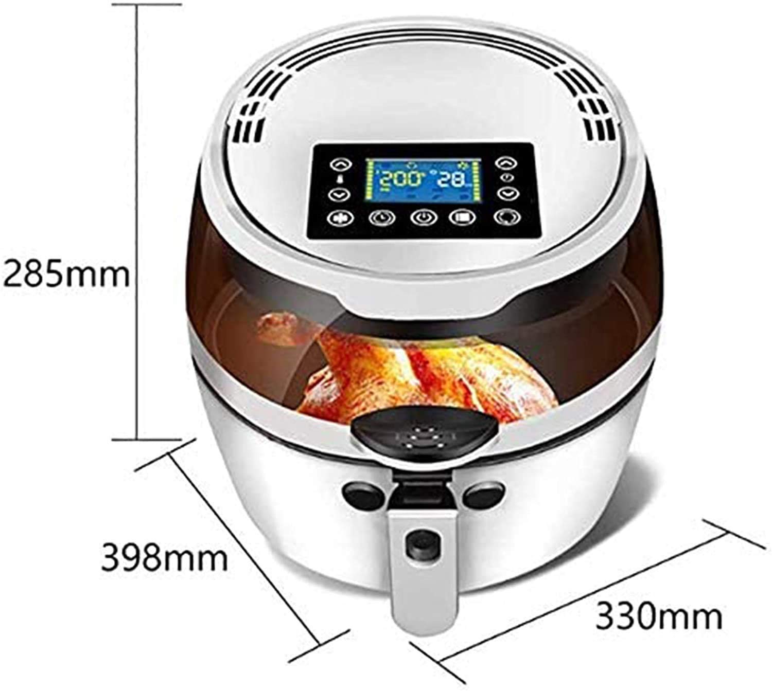 Air Fryer Oven Stove French Fries Machine 8 Liters Oil-Free Air Healthy Fryer Household Automatic Stir Fry Multi-Function Fries Machine Oven Electric Fryer, Adjustable Temperature Contr