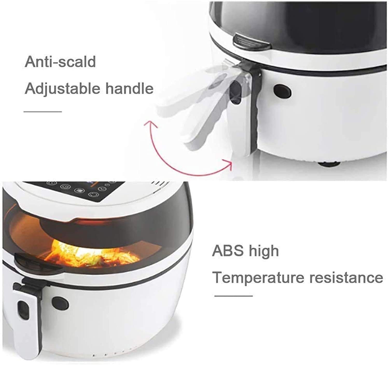 Air Fryer Oven Stove French Fries Machine 8 Liters Oil-Free Air Healthy Fryer Household Automatic Stir Fry Multi-Function Fries Machine Oven Electric Fryer, Adjustable Temperature Contr