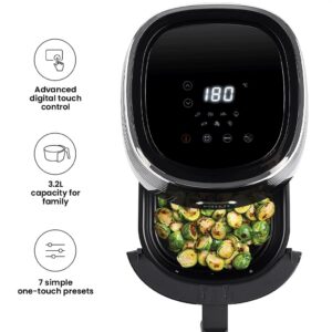 Touch Screen Air Fryer, Home Oil-Free Electric Fryer Oven, 2022 French Fries & Roaste (Color : Black, Size : 336 * 273 * 309mm) Commemoration Day