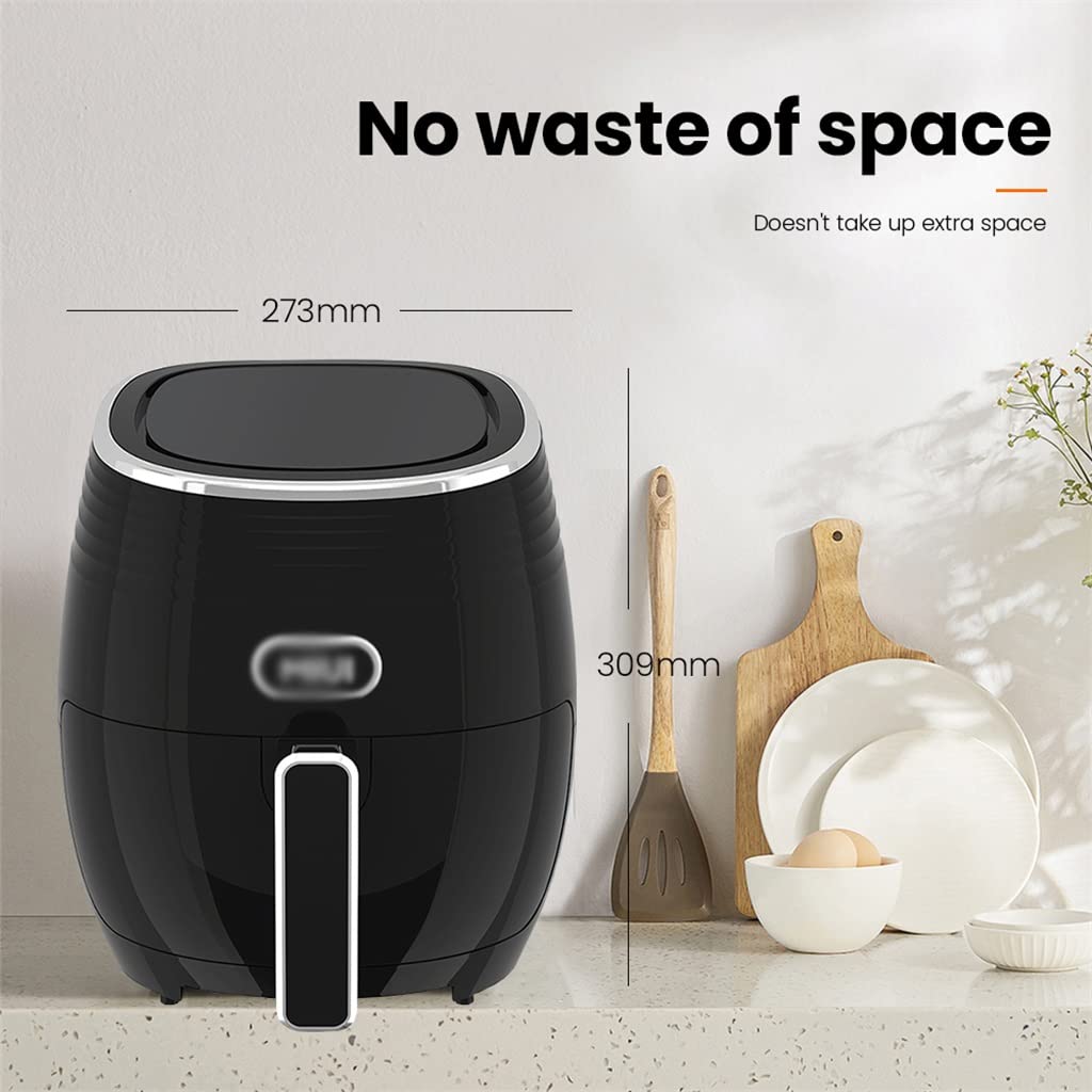 Touch Screen Air Fryer, Home Oil-Free Electric Fryer Oven, 2022 French Fries & Roaste (Color : Black, Size : 336 * 273 * 309mm) Commemoration Day