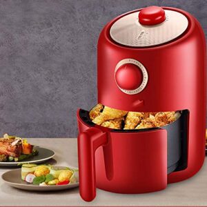 2L Mini Electric Air Fryer Double rotary knob design Multifunctional Oil-free French Fries Food Fryer Household Electric Frying Pot Commemoration Day