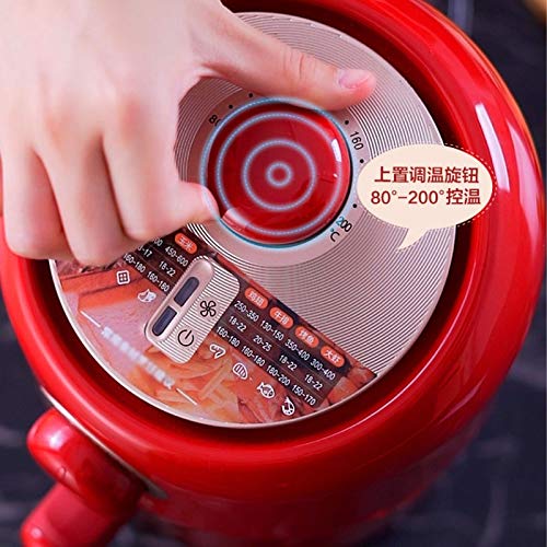 2L Mini Electric Air Fryer Double rotary knob design Multifunctional Oil-free French Fries Food Fryer Household Electric Frying Pot Commemoration Day