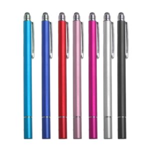 BoxWave Stylus Pen Compatible with Acer ConceptD 7 Ezel (CC715-72G) - DualTip Capacitive Stylus, Fiber Tip Disc Tip Capacitive Stylus Pen for Acer ConceptD 7 Ezel (CC715-72G) - Metallic Silver