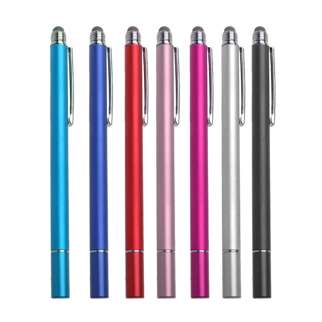 BoxWave Stylus Pen Compatible with Acer ConceptD 7 Ezel (CC715-72G) - DualTip Capacitive Stylus, Fiber Tip Disc Tip Capacitive Stylus Pen for Acer ConceptD 7 Ezel (CC715-72G) - Metallic Silver