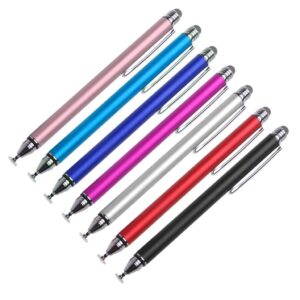 BoxWave Stylus Pen Compatible with Acer ConceptD 7 Ezel (CC715-72G) - DualTip Capacitive Stylus, Fiber Tip Disc Tip Capacitive Stylus Pen for Acer ConceptD 7 Ezel (CC715-72G) - Metallic Silver