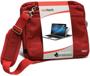 navitech red premium messenger/carry bag compatible with the acer conceptd 7 ezel | ezel pro