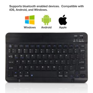 BoxWave Keyboard Compatible with Acer ConceptD 7 Ezel CC715-71-7163 (15.6 in) - SlimKeys Bluetooth Keyboard, Portable Keyboard with Integrated Commands - Jet Black