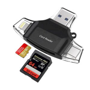 BoxWave Smart Gadget Compatible with Acer ConceptD 7 Ezel (CC715-72G) - AllReader SD Card Reader, microSD Card Reader SD Compact USB for Acer ConceptD 7 Ezel (CC715-72G) - Jet Black