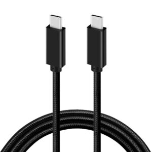 BoxWave Cable Compatible with Acer ConceptD 7 Ezel CC715-71-7163 (15.6 in) - DirectSync PD Cable (3ft) - USB-C to USB-C (100W), Type C Braided 3ft Charge and Sync Cable - Jet Black