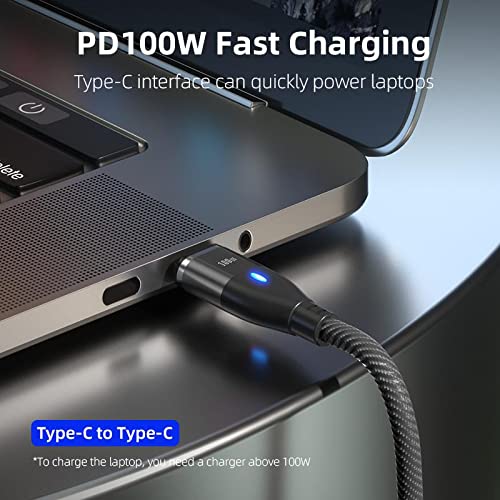 BoxWave Cable Compatible with Acer ConceptD 7 Ezel CC715-71-7163 (15.6 in) - MagnetoSnap PD AllCharge Cable (100W), Magnet PD 100W Charging Cable USB Type-C Micro USB - Jet Black