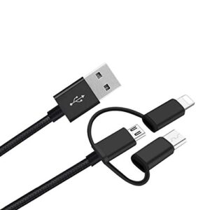 BoxWave Cable Compatible with Acer ConceptD 7 Ezel CC715-71-7163 (15.6 in) - AllCharge 3-in-1 Cable - Jet Black