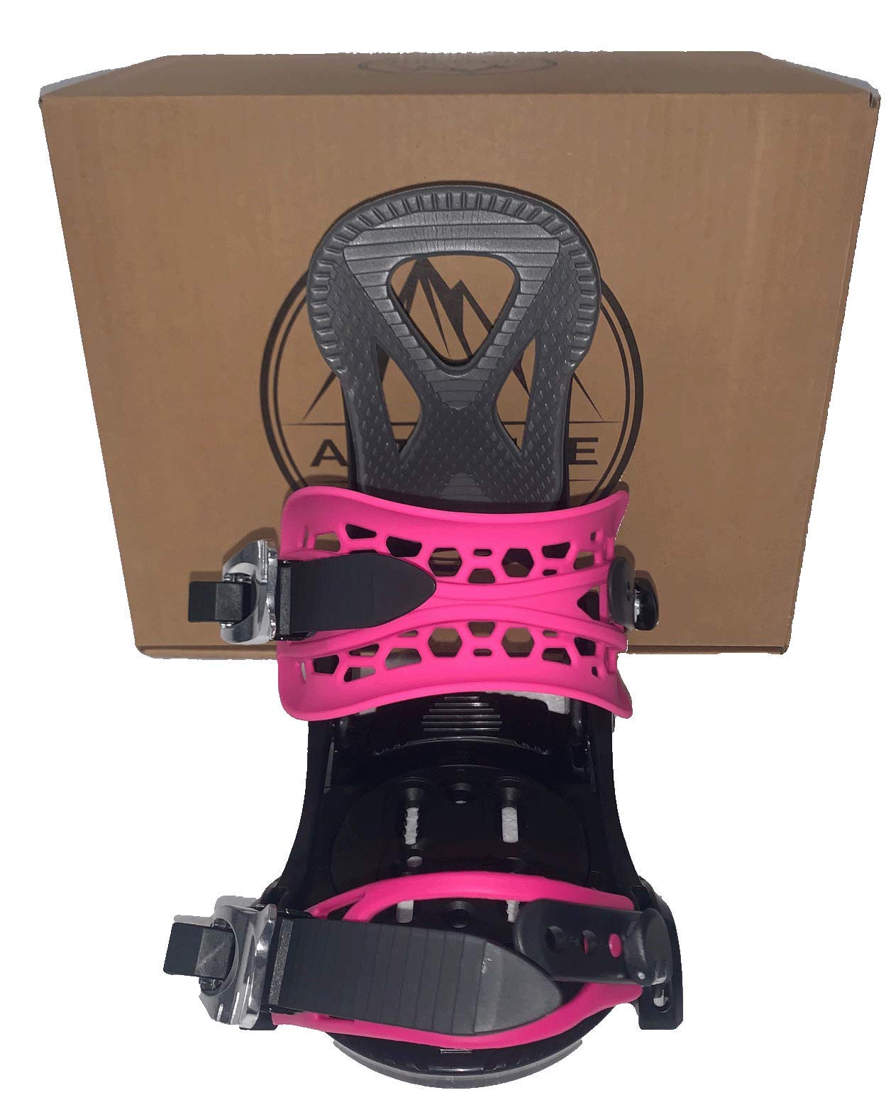 ALTITUDE Girls JR Ripper Snowboard BINDINGS 4x4 Burton 3D & EST (Sizes 2-6) Black/Grey/Pink