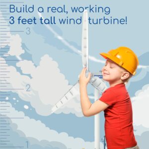 Thames & Kosmos Wind Power V4.0 STEM Experiment Kit | Build a 3ft Wind Turbine to Generate Electricity | Learn about Renewable Energy & Power a Small Model Car | Weatherproof for Outdoor Use