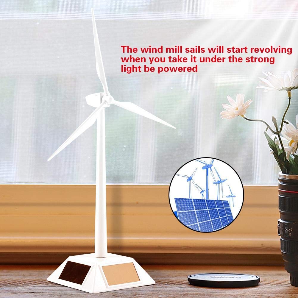 Solar Wind Mill Model Toy,Wind Mill Sails Will Begin to Spin Under The Strong Light,as Teaching Tool or Desktop Decoration