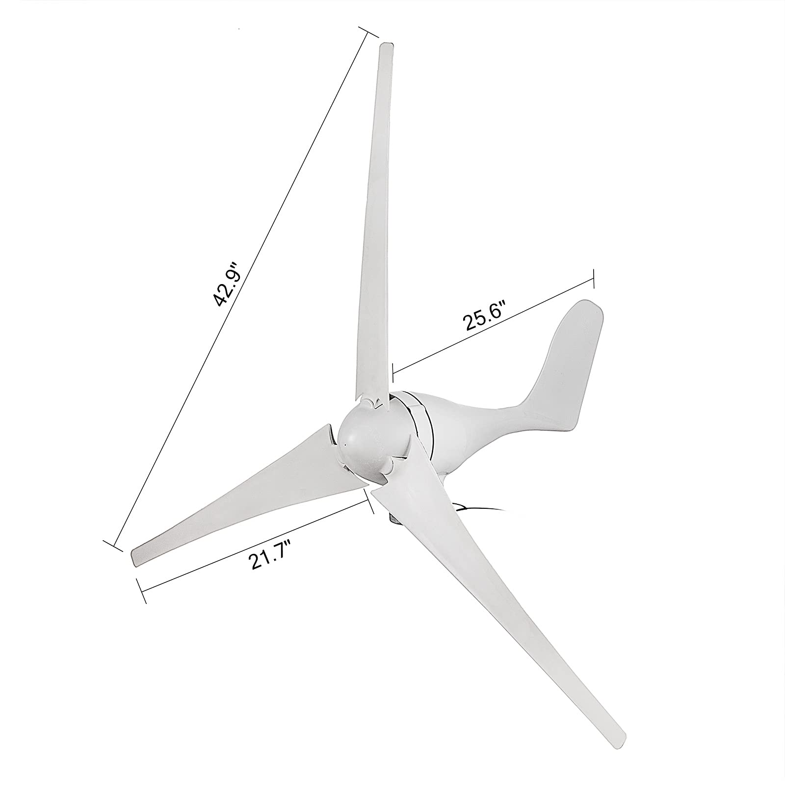 Hihone 400W Wind Power Generator,12V Wind Turbine Generator Kit with MPPT Controller,3 Blades Wind Generator,2.5m/s Start Wind Speed