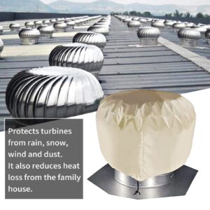 Turbine Roof Vent Cover Nopwer - House Roof Turbine Hoods Shield Canvas 20" x 20" 4Pcs