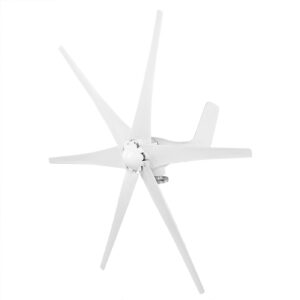 viagasafamido wind turbine generator, windmill generator 800w 12v/24v/48v wind turbine businesses 6 blade wind controller turbine generator kit for boats, terraces, cabins or home(white 48v)