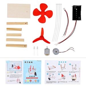 Pssopp DIY Wind Generator Toy 1.5V Small Motor Vertical Wind Turbines Electricity Power Generator Model Children Educational Toy Kit