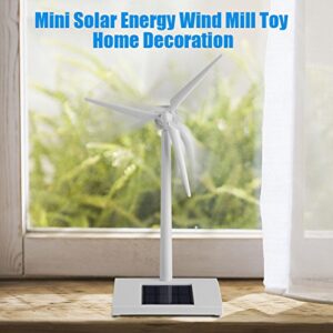 MAVIS LAVEN Solar Powered Wind Mill Model, Desktop Wind Turbine Toy, Science Teaching Tool for Children, Home Decor Ornament Windmill