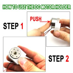 EUDAX Mini Generator Motors 3V-12V DC Motor Electric Motor for DIY Toys Wind Turbine Generator Hand Cranked Power Generator model (Plastic motor holder)