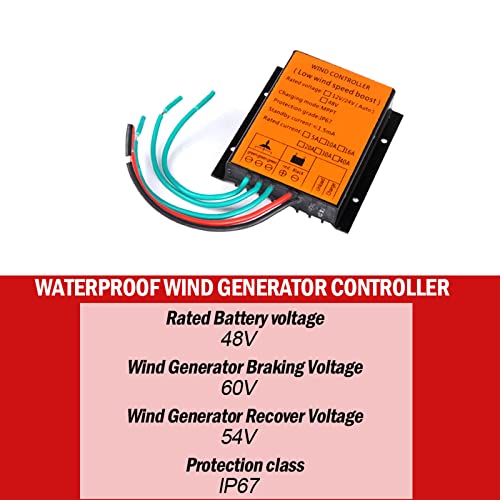 HUIZHITENGDA Wind Charge Controller 12V/24V 12000W,Waterproof Wind Turbine Generator Charge Controller Regulator, Wind Power Charge Regulator(48V),220v