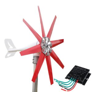 huizhitengda 12000w vertical axis wind turbines, 110v /220v generator lantern motor kit windmill energy charge turbines for higher power generation(white),220v