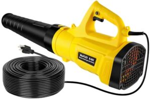 leaf blower, 3000w high power turbine handheld electric leaf blower, with 82 feet extra long power cord, 6-gear wind speed regulation, for lawn care, yard, garage, patio, blowing leaves and snow