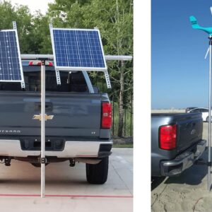 Wind Turbine Solar Panel Mount RV/Truck/Trailer Tow Hitch Portable (Fits 2" [ 2.375" ] Pipe)