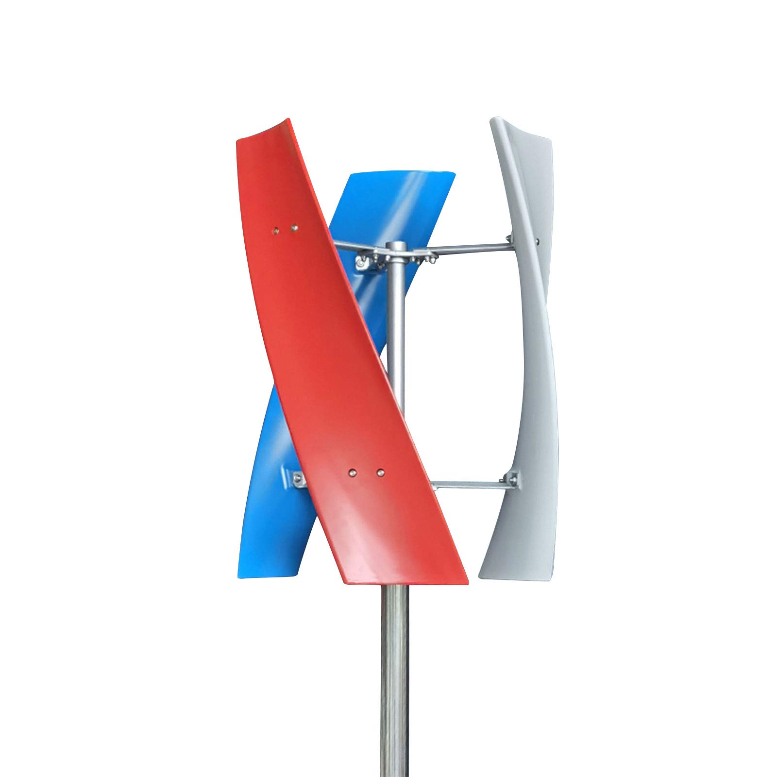 Wind Turbine Generator Kit, 12V 3 Blade Portable Vertical Helix Wind Power Turbine Generator Kit 1.3m/s Starting Wind Speed with Charge Controller for Marine RV Home Industrial Energy