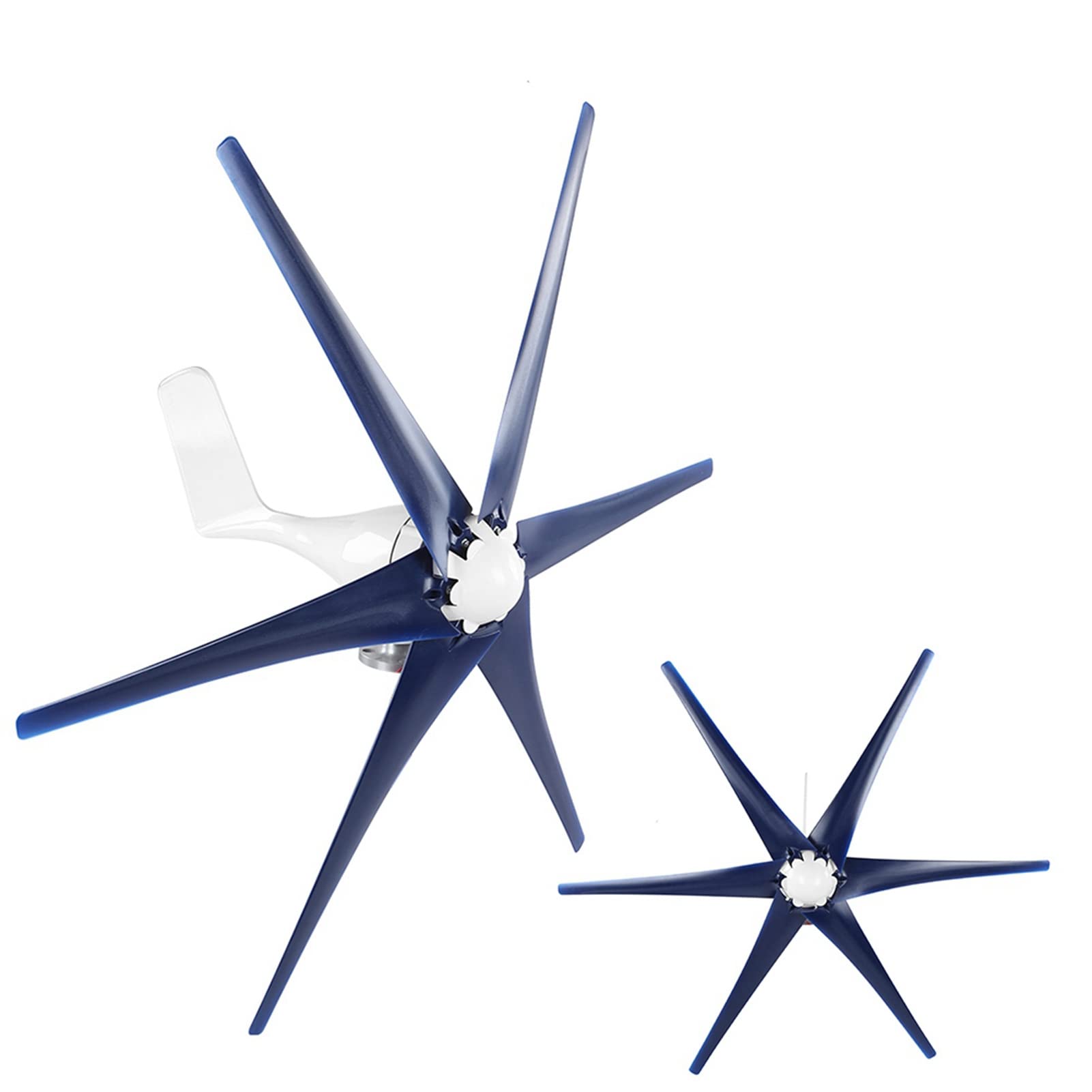 800W Wind Generator Kit 6 Blade Industrial Machinery Machine Professional Wind Turbines Small Windmill Generator (blue 24V)