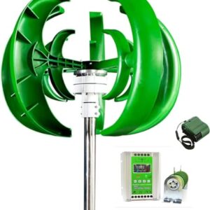 CHRISK 1000W Green Lantern Wind Turbine High Efficiency and Low Noise 5 Blade Wind Turbine with Controller,12v