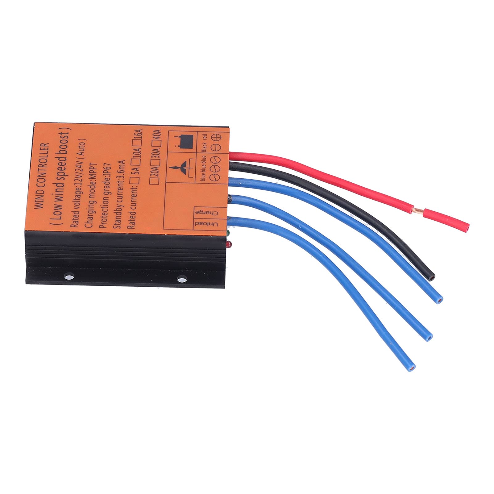 Wind Turbine Controller Low Voltage MPPT Regulator with LED Light 100W‑400W 12V 24V with LED Indicator(5A)