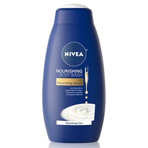 nivea nourishing care body wash with nourishing serum, 20 fl oz