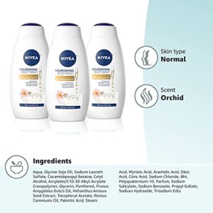 Nivea Nourishing Botanical Blossom Body Wash, Pack of 3, 20 Fl Oz Bottles