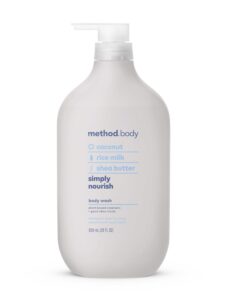 method body wash, simply nourish, paraben and phthalate free, biodegradable formula, 28 oz (pack of 1)