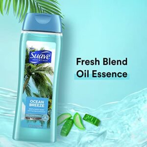 Suave Essentials Gentle Body Wash Ocean Breeze 6 Count With A Fresh Oil Blend Essence Infused With Vitamin E & Algae Extract 18 Oz