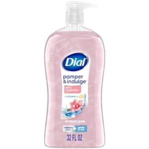 dial body wash, pamper & indulge, silk & magnolia, 32 fl oz