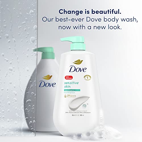 Dove Sensitive Skin Body Wash, Hypoallergenic and Paraben-Free, 30.6 fl oz (Pack of 3)