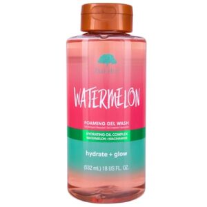 tree hut watermelon nourishing, moisturizing & hydrating foaming gel wash, 18 oz.