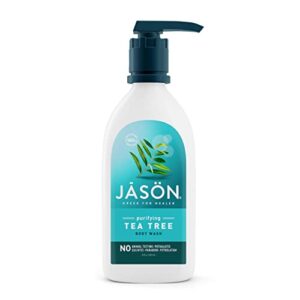 jason tea tree purifying body wash, for a gentle feeling clean, 30 fluid ounces