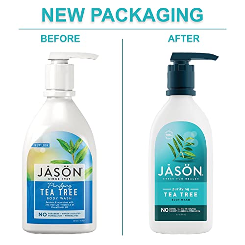 JASON Tea Tree Purifying Body Wash, For a Gentle Feeling Clean, 30 Fluid Ounces