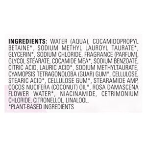 Love Beauty and Planet Plant-Based Body Wash Nourish and Illuminate Skin Rose Water and Niacinamide Made with Plant-Based Cleansers and Skin Care Ingredients 32.3 fl oz