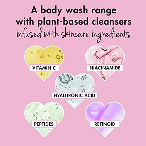 Love Beauty and Planet Plant-Based Body Wash Nourish and Illuminate Skin Rose Water and Niacinamide Made with Plant-Based Cleansers and Skin Care Ingredients 32.3 fl oz