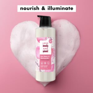 Love Beauty and Planet Plant-Based Body Wash Nourish and Illuminate Skin Rose Water and Niacinamide Made with Plant-Based Cleansers and Skin Care Ingredients 32.3 fl oz