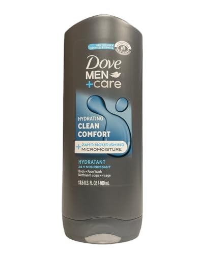 Dove Men + Care Body & Face Wash, Clean Comfort 13.50 Oz (Pack Of 3), 2.16 Lb