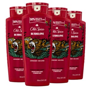 old spice body wash for men, bearglove, long lasting lather, 24 fl oz (pack of 4)